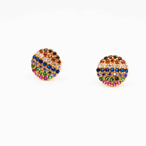 22K Gold Multicolor Designer Studs – Dubai Jewellers