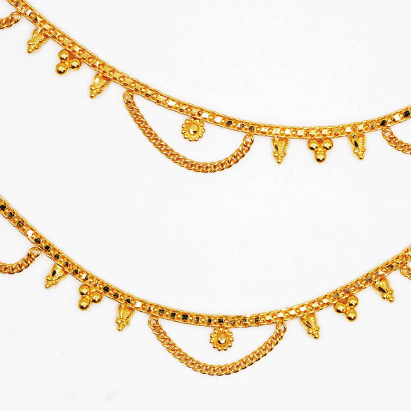 22K Gold Anklets (Pair) – Dubai Jewellers
