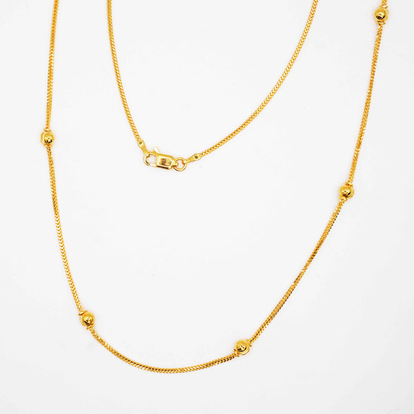 22k Gold Ball Designer Chain – Dubai Jewellers