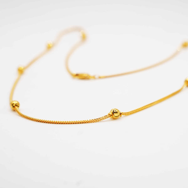 22k Gold Ball Designer Chain – Dubai Jewellers