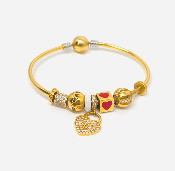 22K Gold Pandora Style Bracelet – Dubai Jewellers