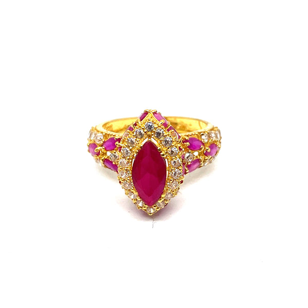 22K Gold Ruby Ring – Dubai Jewellers